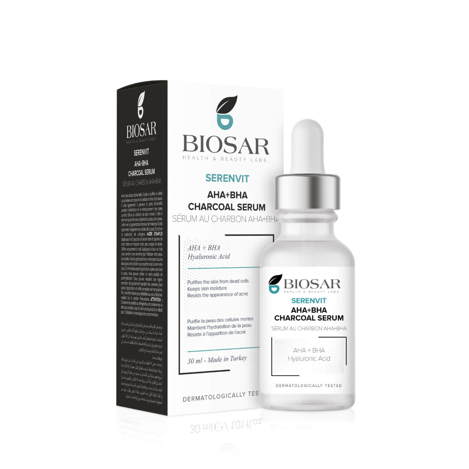 AHA + BHA + Charcoal Serum - Biosar labs